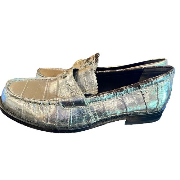 Tory Burch | Shoes | New Tory Burch Womens Perry Loafer Flats Silver ...